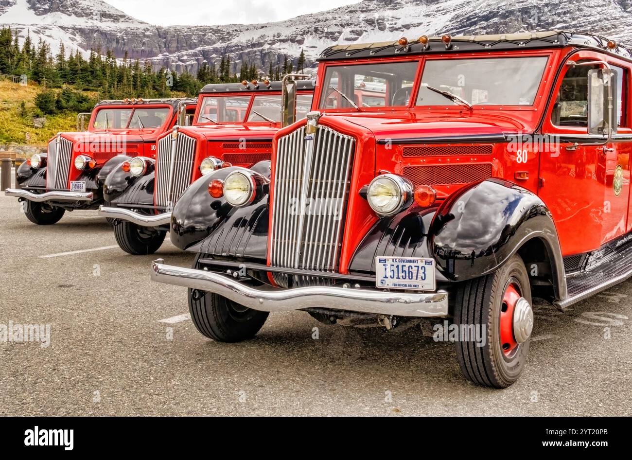 These vintage buses have been shuttling visitors around Glacier ...