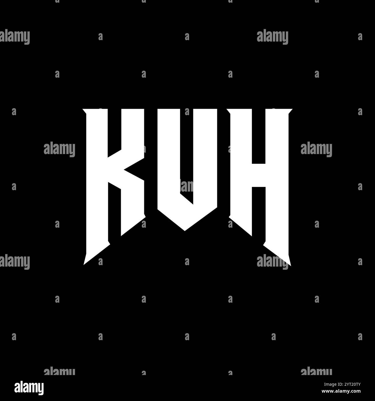 KUH letter logo design for technology company. KUH logo design black ...