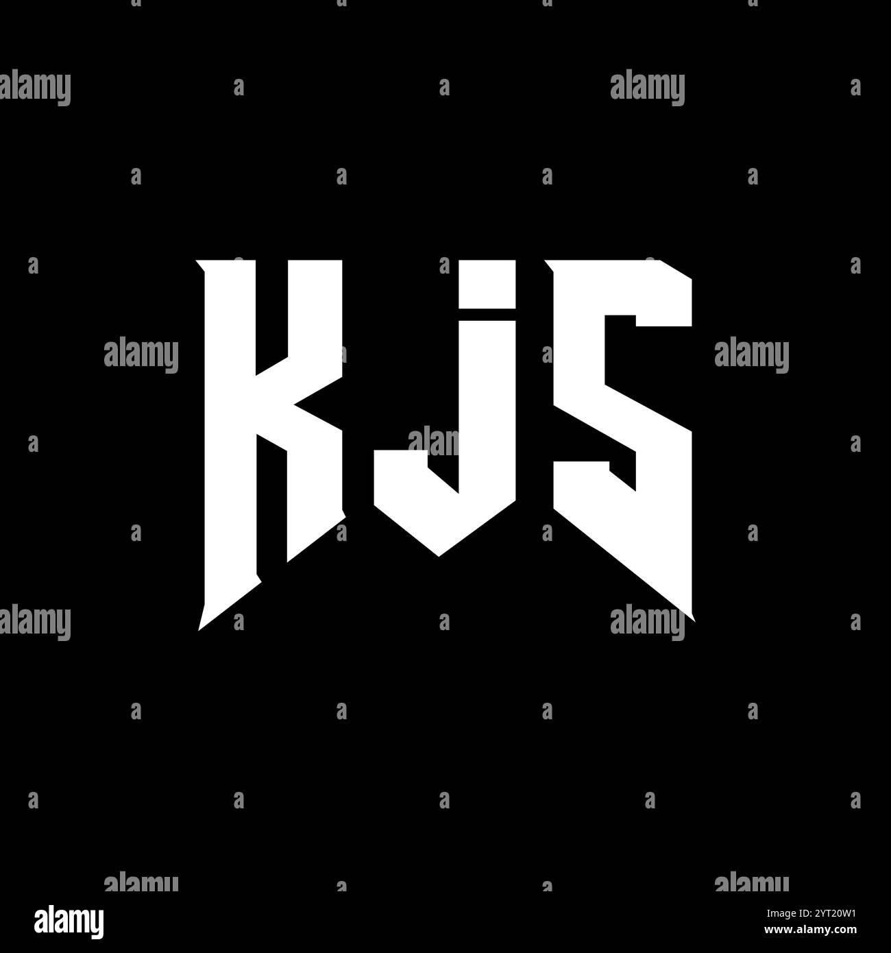KJS letter logo design for technology company. KJS logo design black ...
