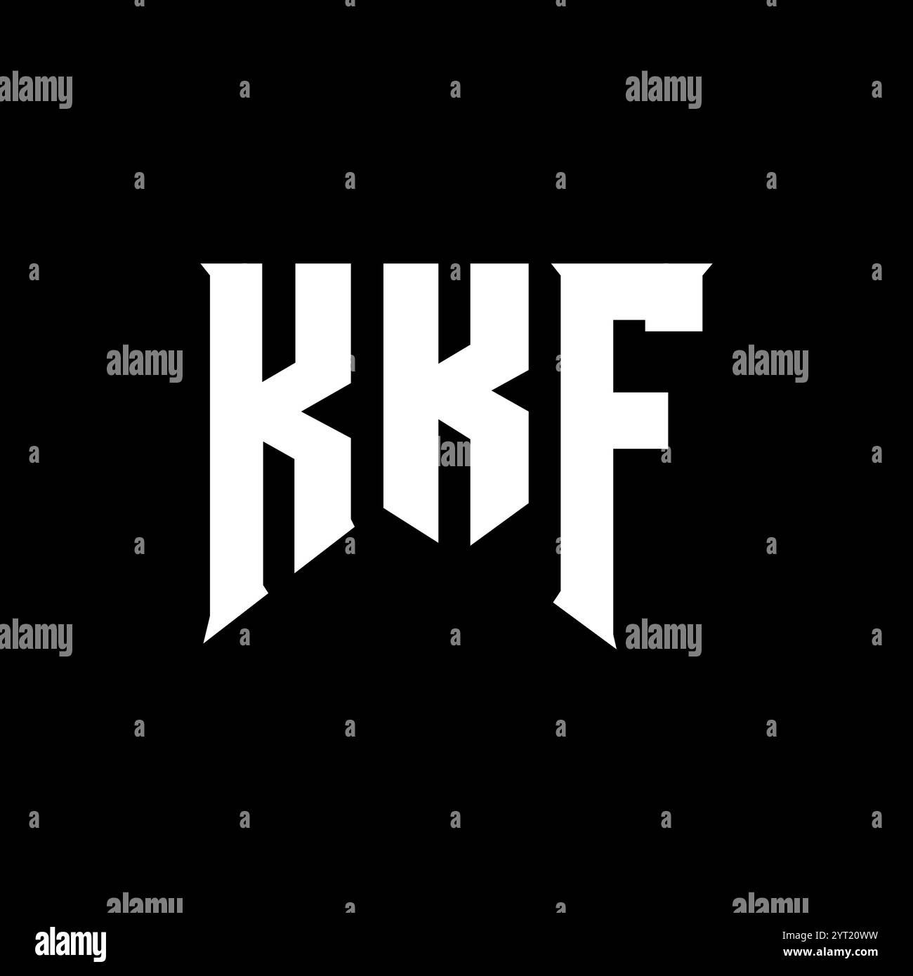 KKF letter logo design for technology company. KKF logo design black ...