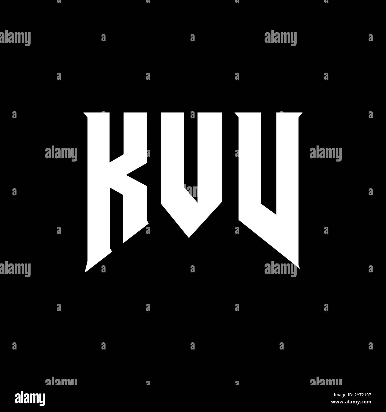 KVV letter logo design for technology company. KVV logo design black and white color combination ...