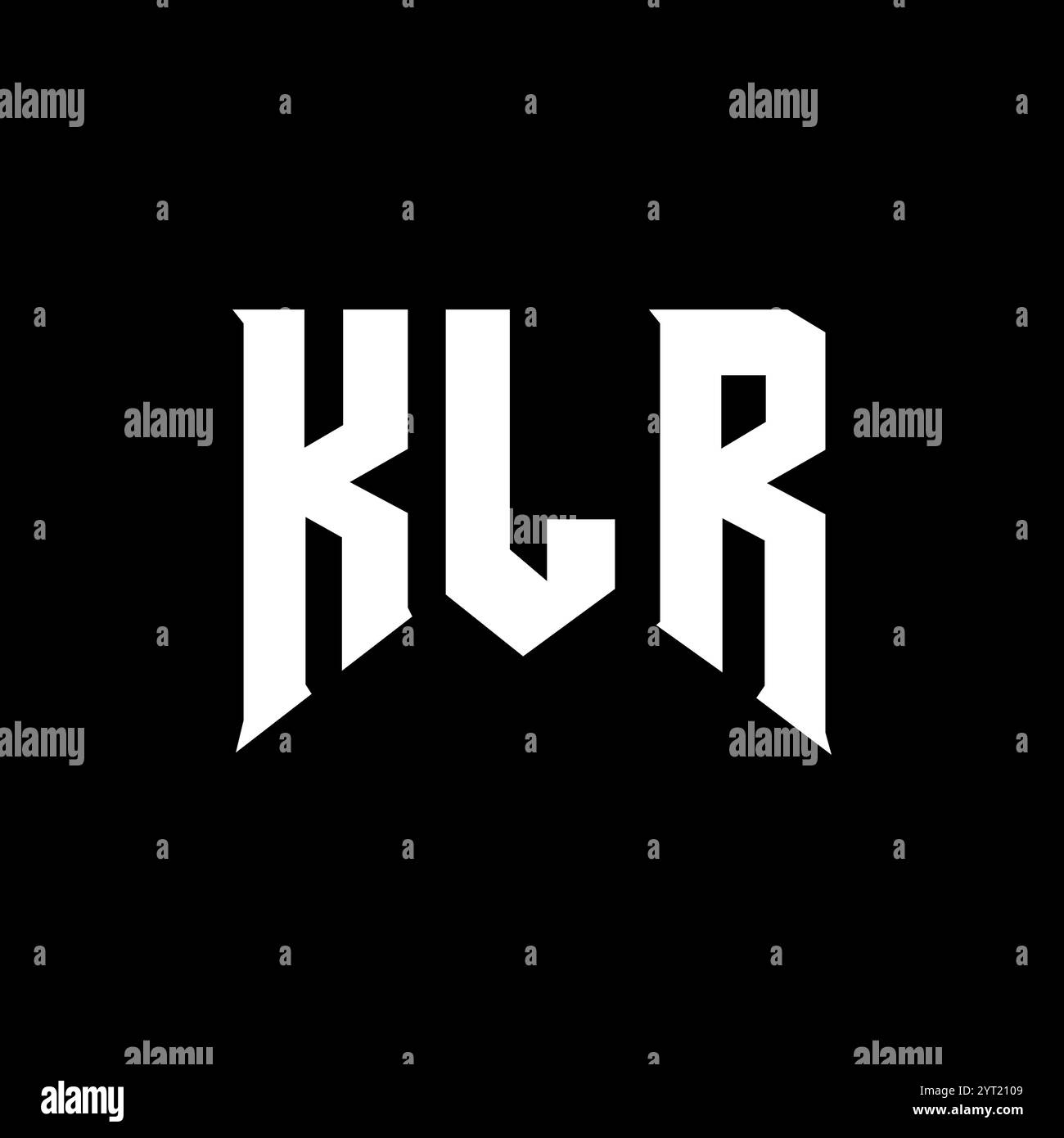 KLR letter logo design for technology company. KLR logo design black ...