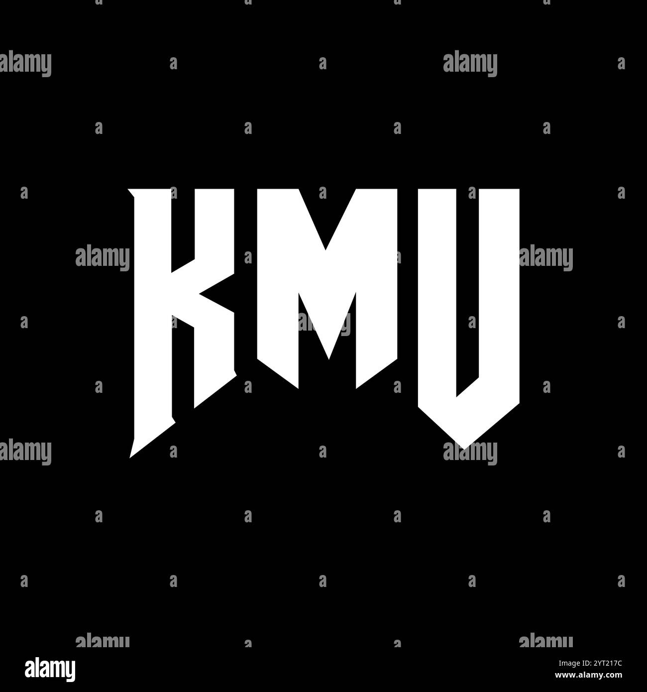 KMU letter logo design for technology company. KMU logo design black ...