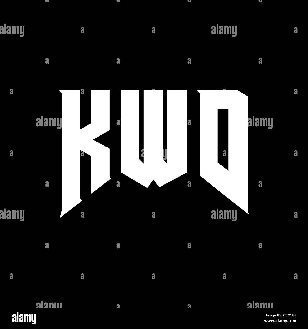 KWD letter logo design for technology company. KWD logo design black ...