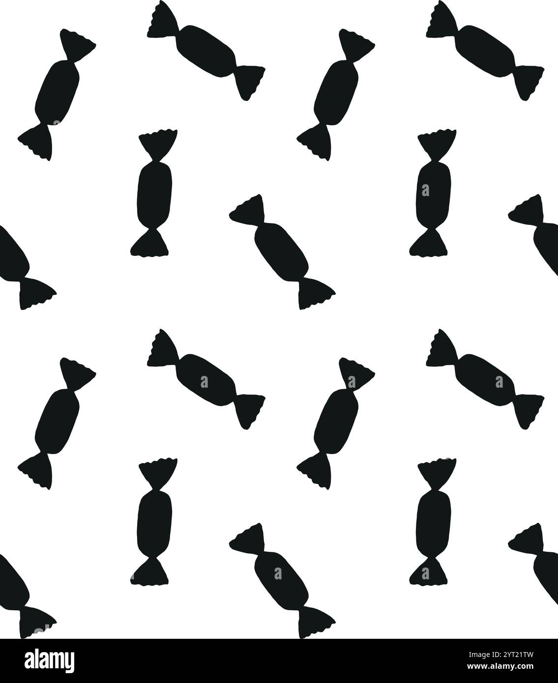 Vector seamless pattern of candy silhouette Stock Vector Image & Art ...
