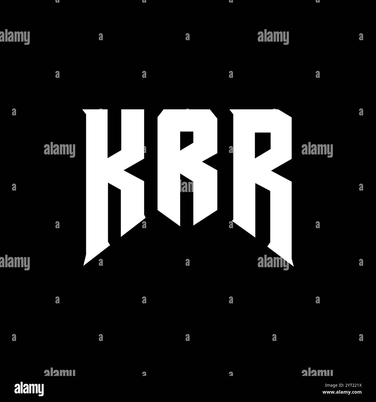 KRR letter logo design for technology company. KRR logo design black ...