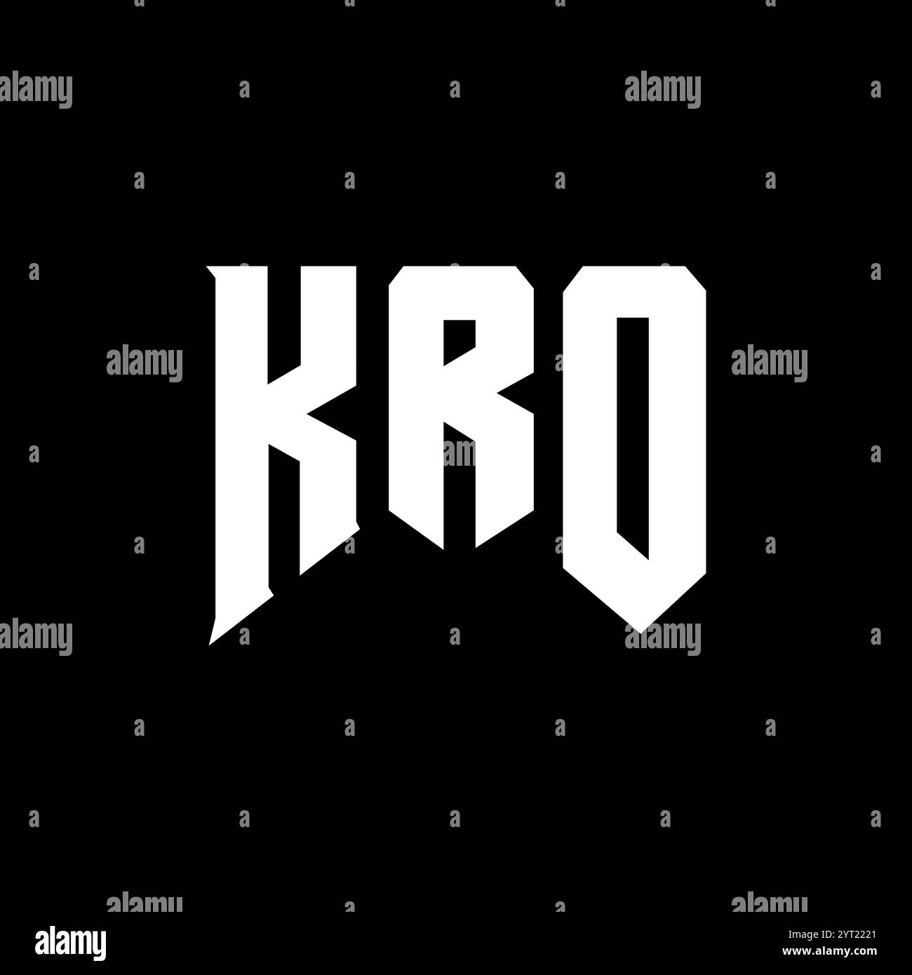 KRO letter logo design for technology company. KRO logo design black ...