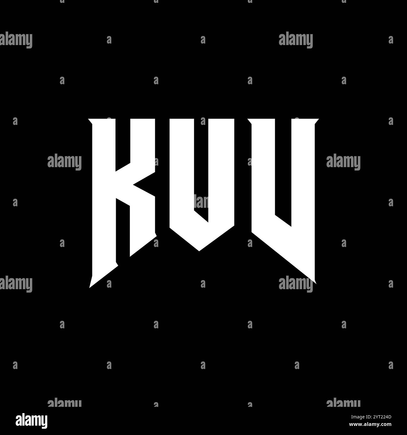 KUV letter logo design for technology company. KUV logo design black ...