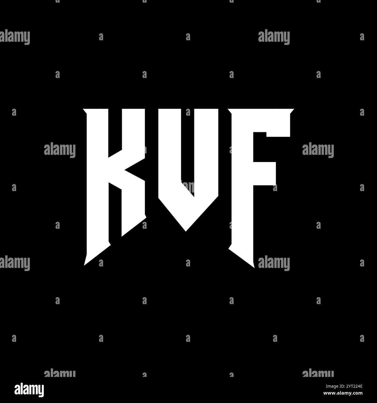 KVF letter logo design for technology company. KVF logo design black ...