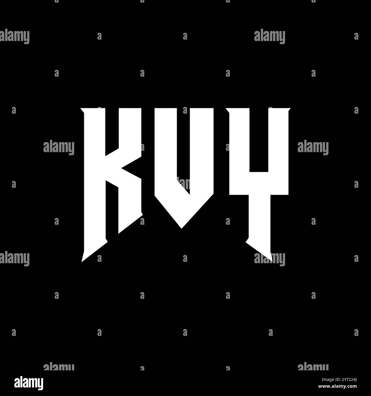 KVY letter logo design for technology company. KVY logo design black ...