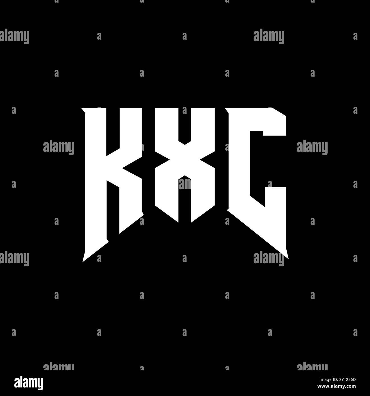 KXC letter logo design for technology company. KXC logo design black and white color combination ...