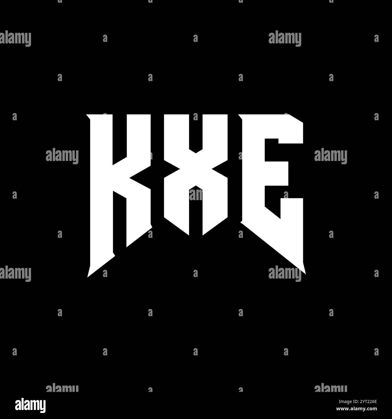 KXE letter logo design for technology company. KXE logo design black ...