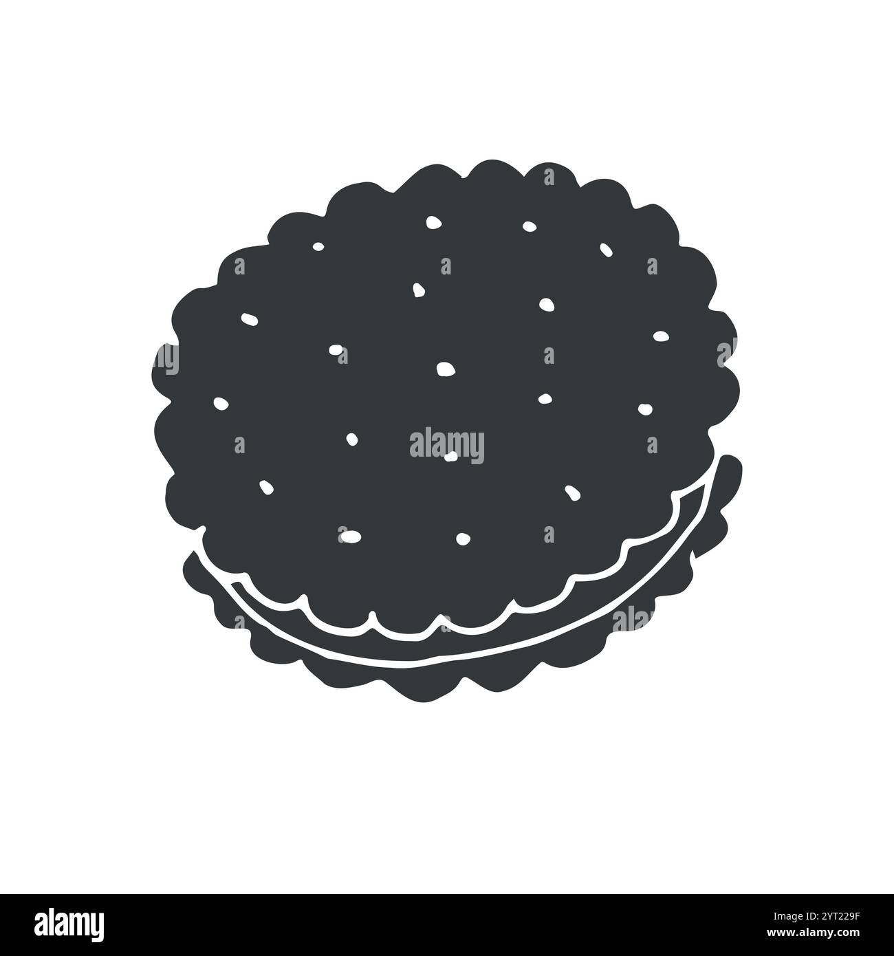 Vector hand drawn sketch doodle cookie Stock Vector Image & Art - Alamy