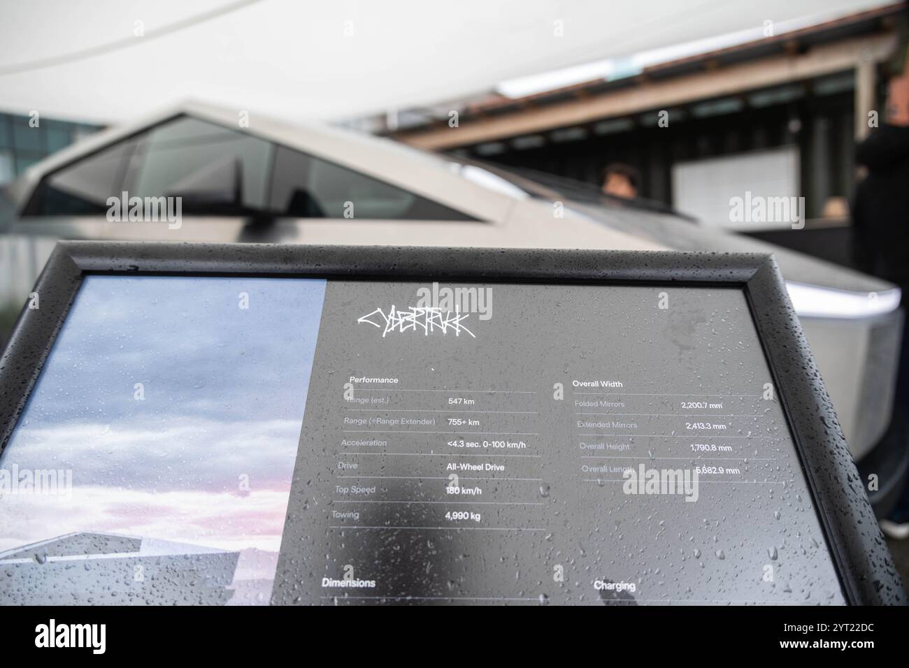 A screen of a Tesla Cybertruck Odyssey from U.S. billionaire Elon Musk ...