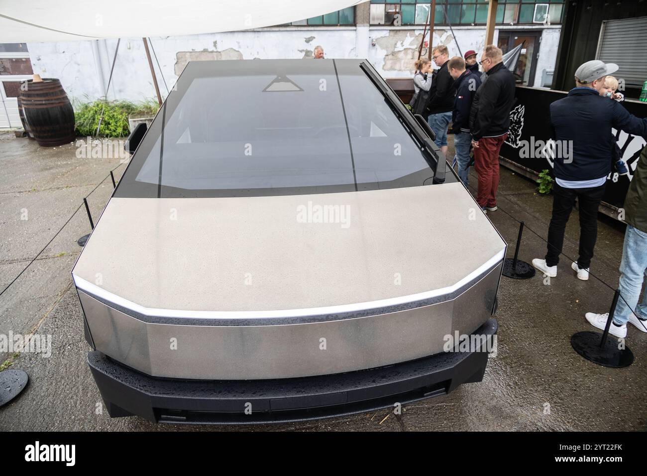 A Tesla Cybertruck Odyssey from U.S. billionaire Elon Musk is displayed ...