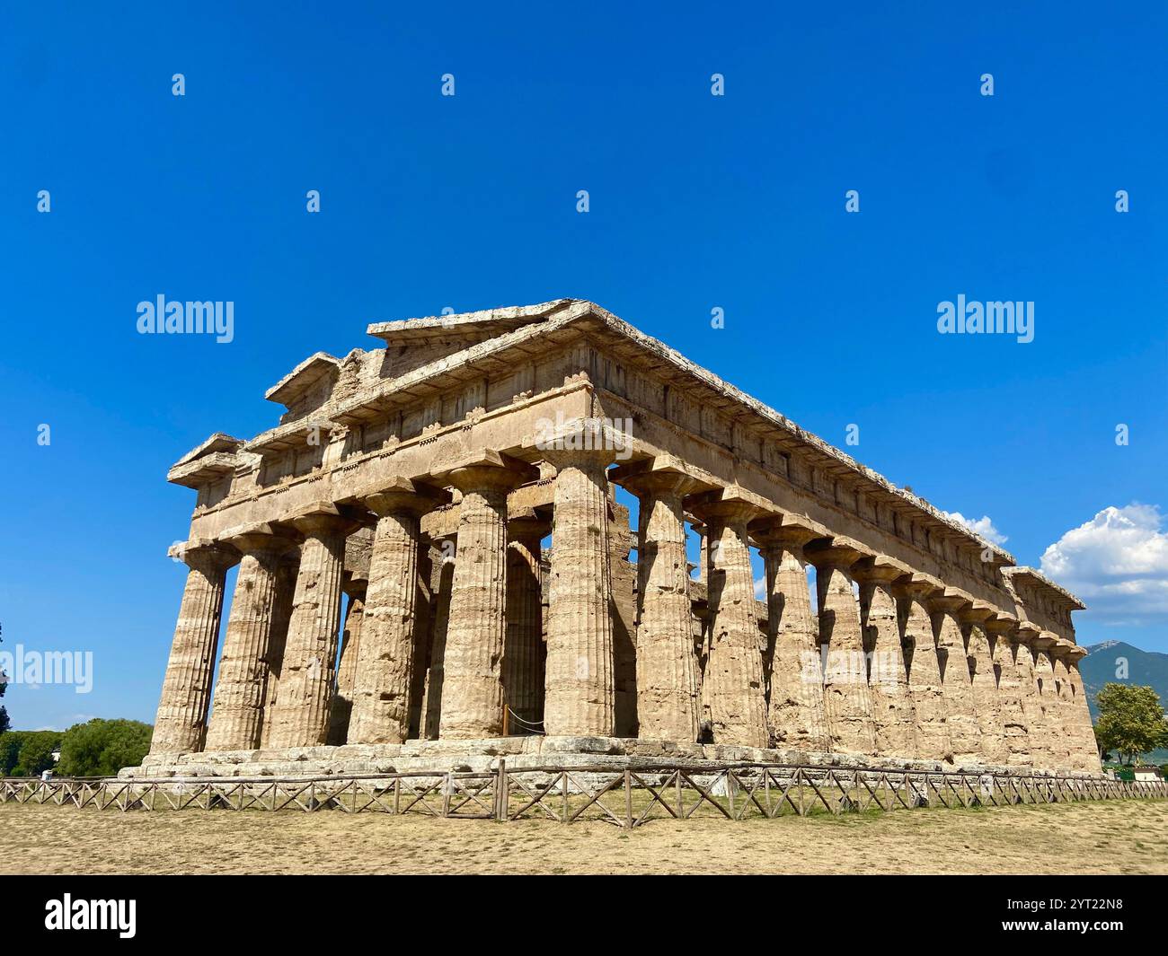 The Magnificent Ancient Greek Temple of Hera in Paestum, Italy, Showcasing Doric Architecture ...