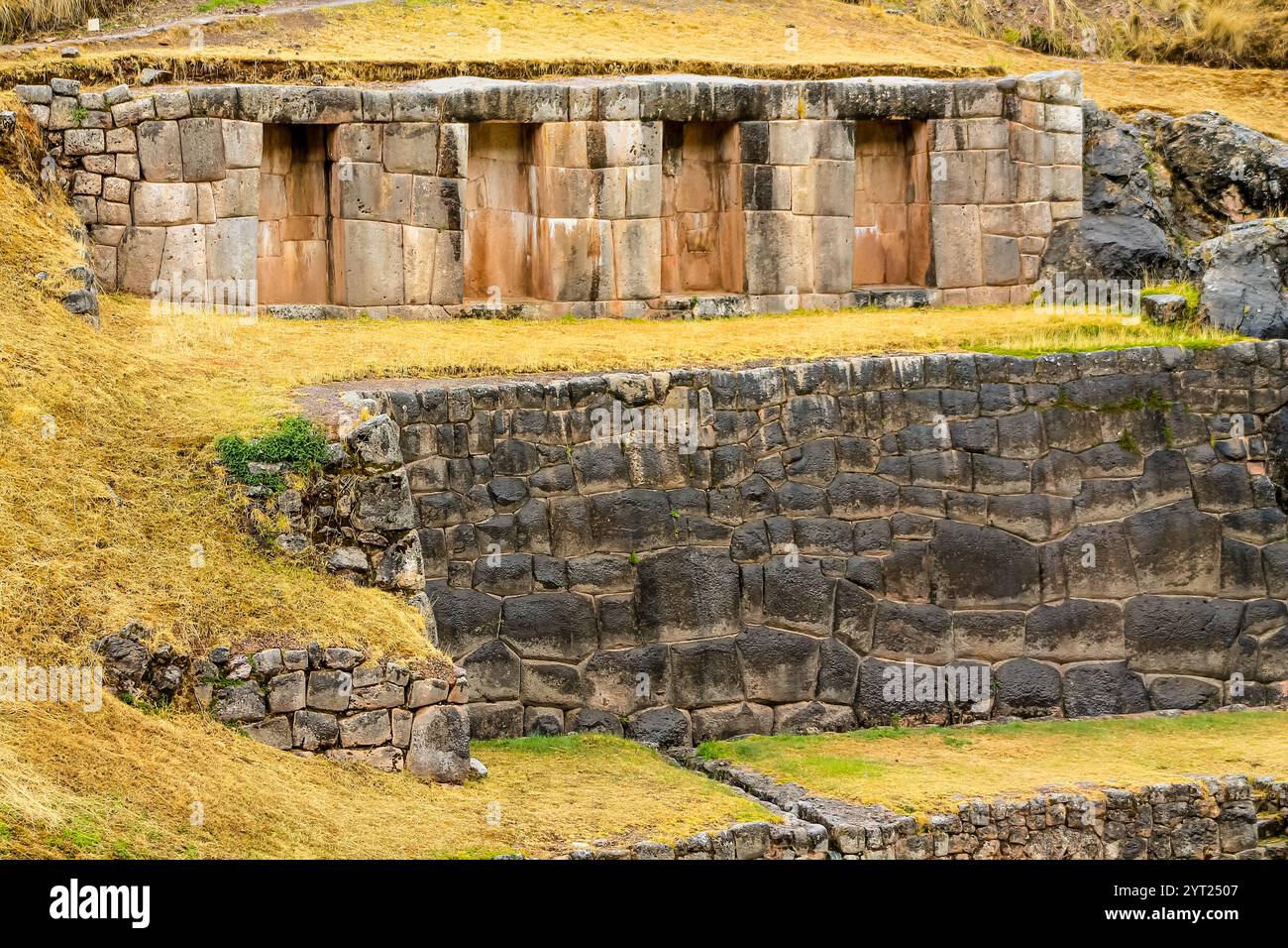 Peru historical sights in the Sacred Valley of Incas near Cusco ...