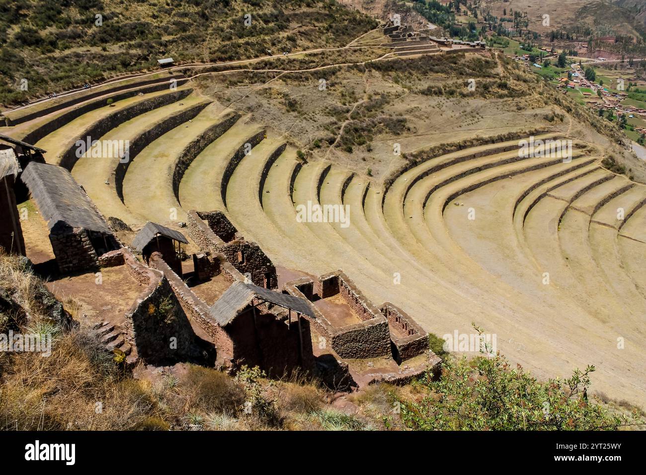 Peru historical sights in the Sacred Valley of Incas near Cusco ...