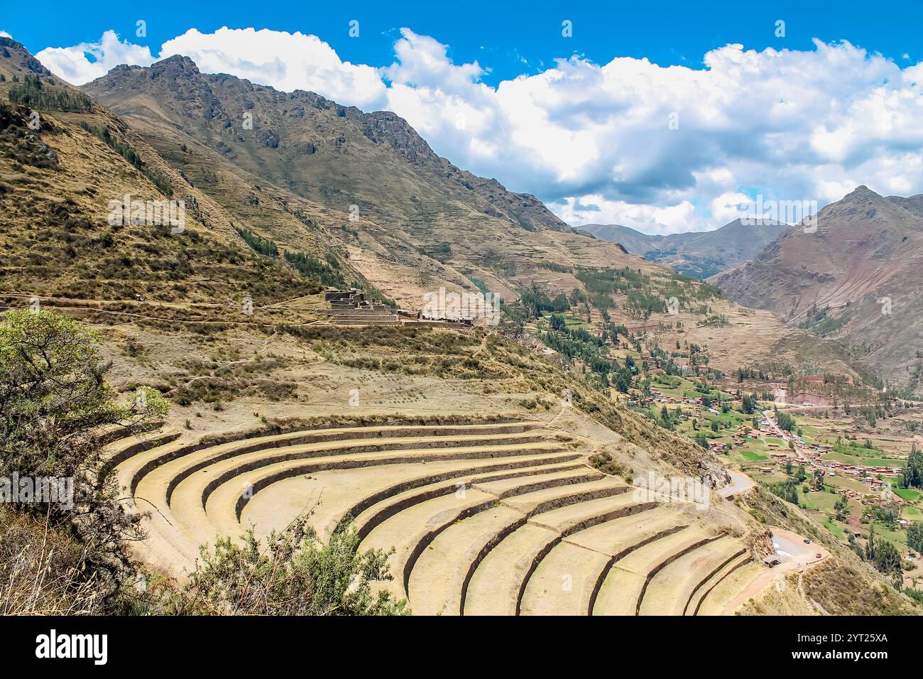 Peru historical sights in the Sacred Valley of Incas near Cusco ...