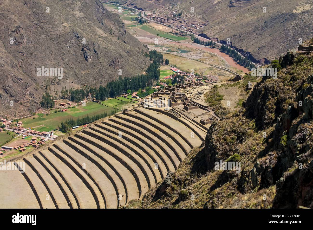 Peru historical sights in the Sacred Valley of Incas near Cusco ...