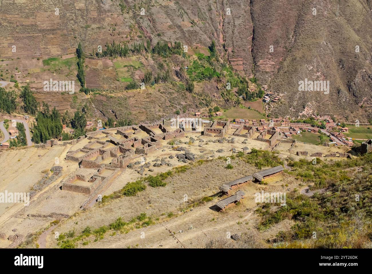 Peru historical sights in the Sacred Valley of Incas near Cusco ...