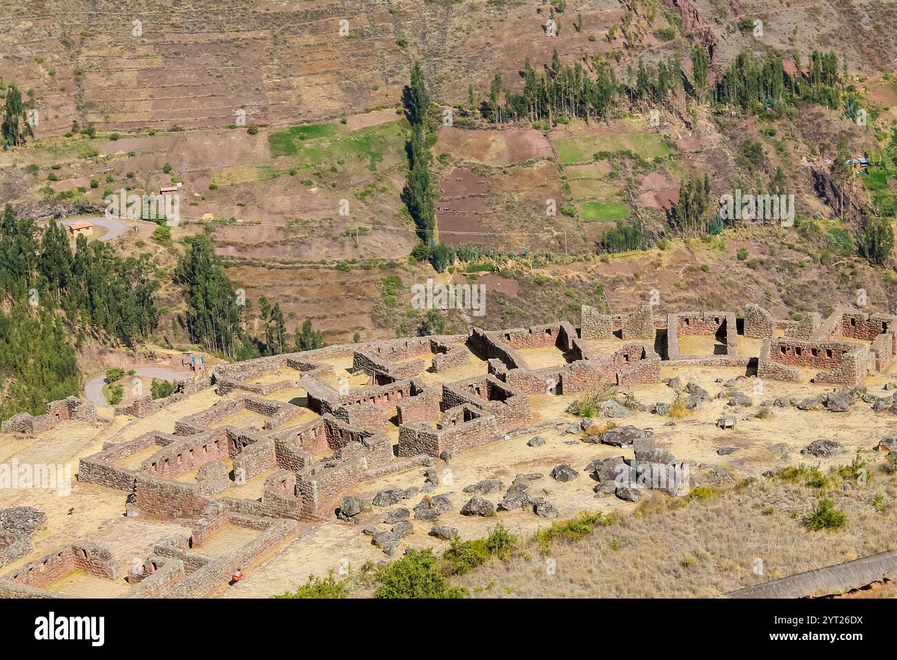 Peru historical sights in the Sacred Valley of Incas near Cusco ...