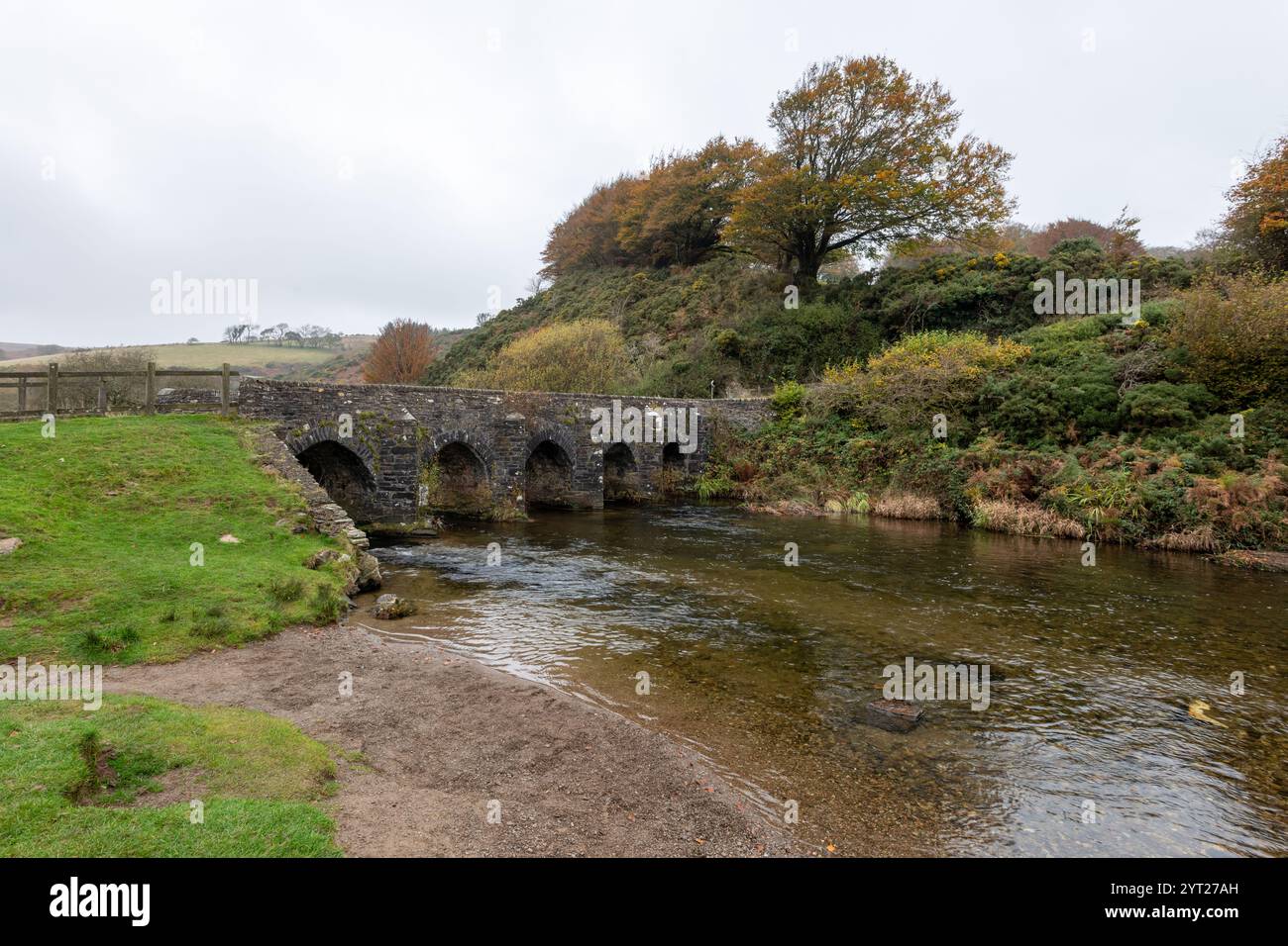 Photo of the autumn colours at Landacre bridge in Exmoor National Park ...