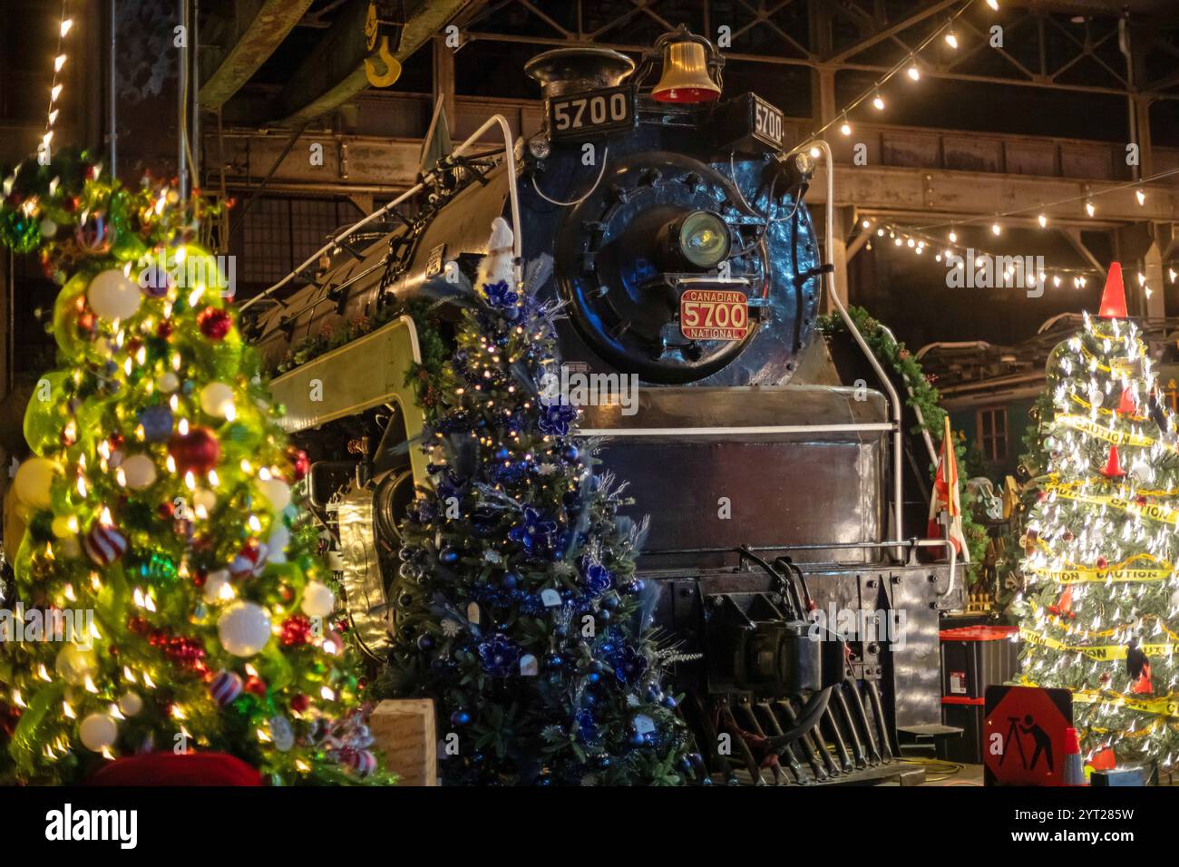 St. Thomas, Ontario Canada - Decorated Christmas trees and historic ...