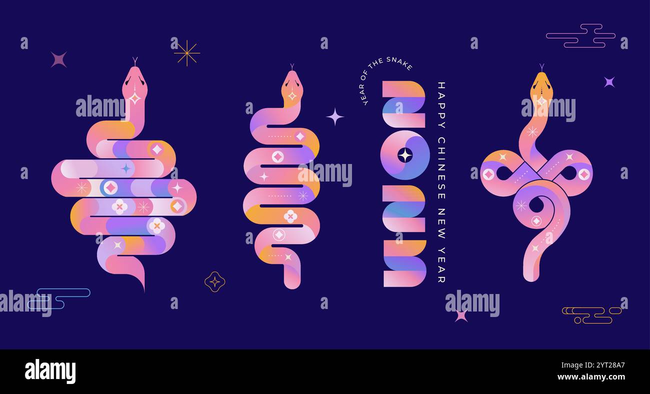 Minimalist snake designs hi-res stock photography and images - Alamy