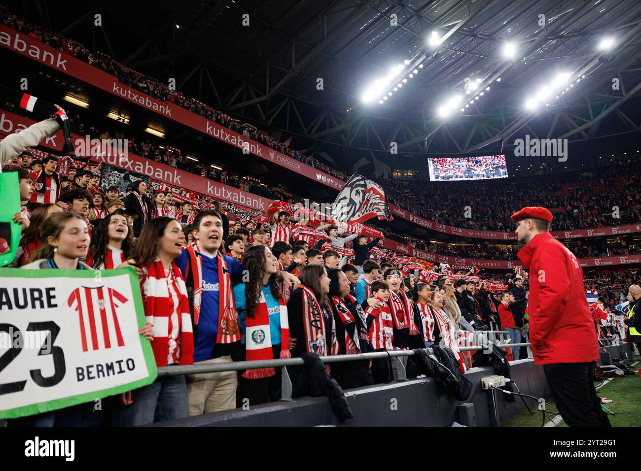 Fans of Athletic seen during LaLiga EA SPORTS game between teams of ...