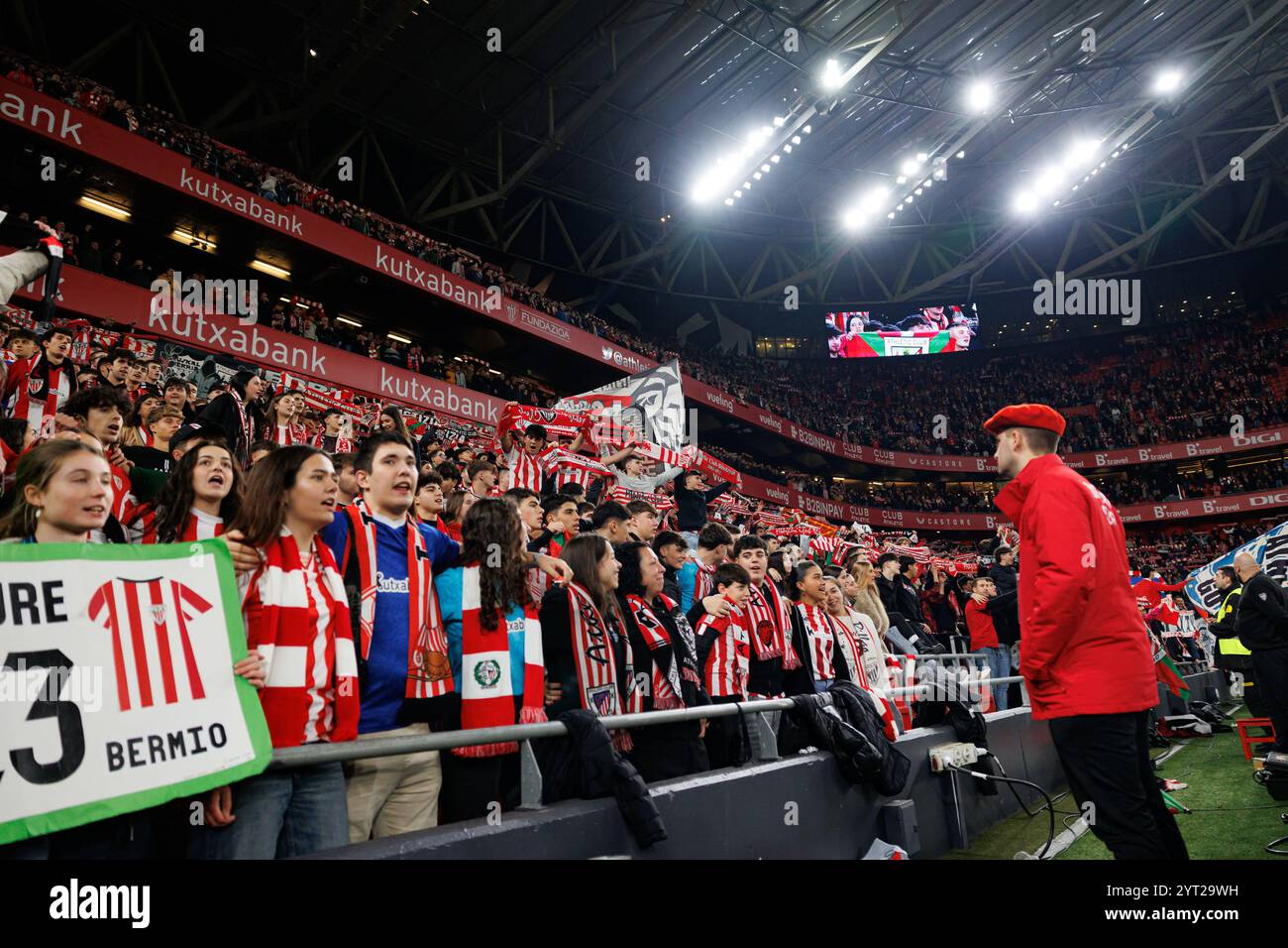 Fans of Athletic seen during LaLiga EA SPORTS game between teams of ...