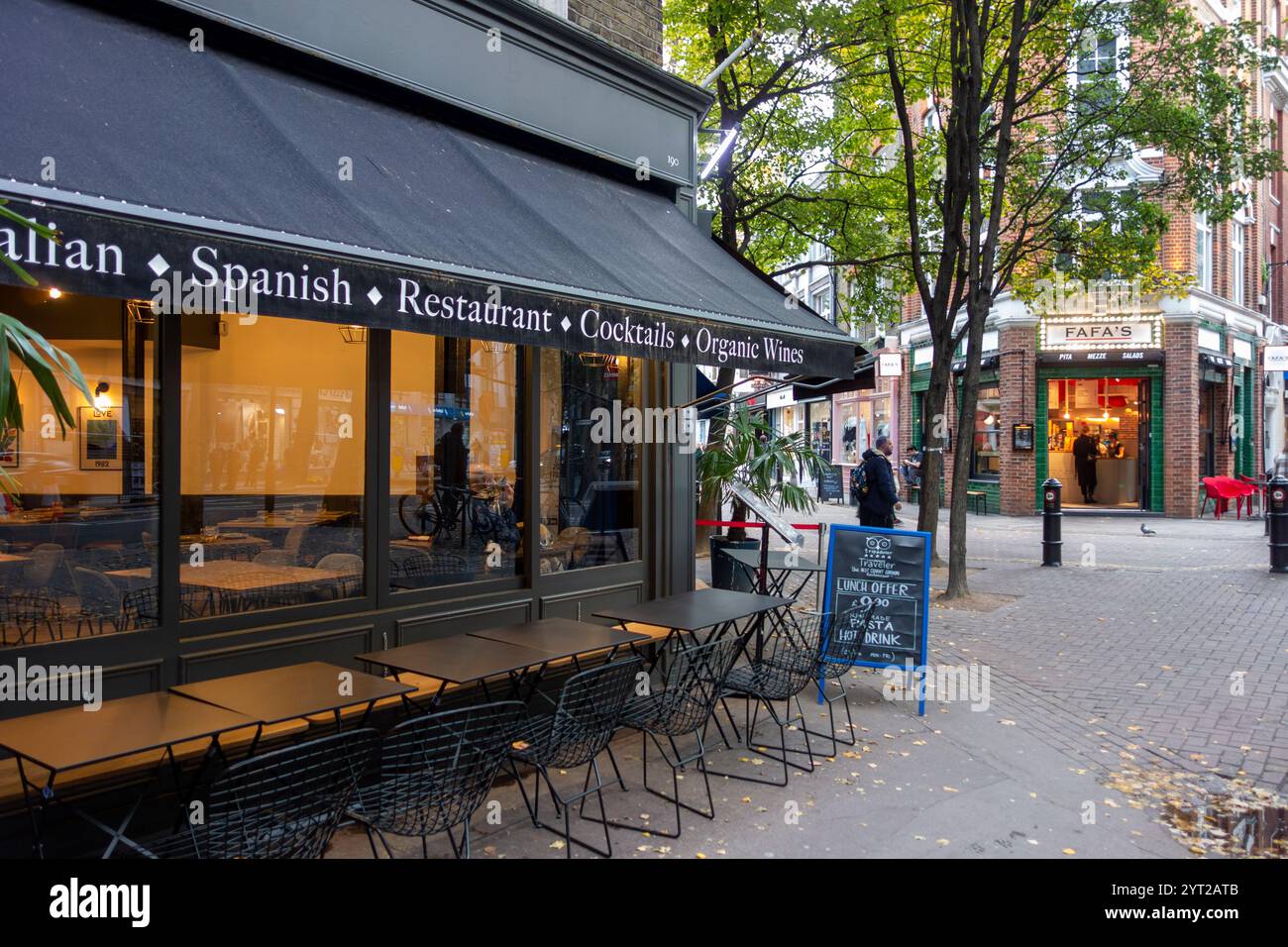 Cafe & restaurant, Neal Street, Covent Garden, London, UK Stock Photo ...