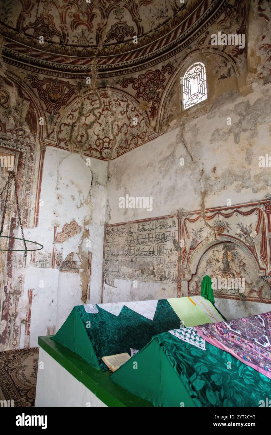 castle and shrine of Hajji Mustafa Baba in Kruje, Albania Stock Photo ...