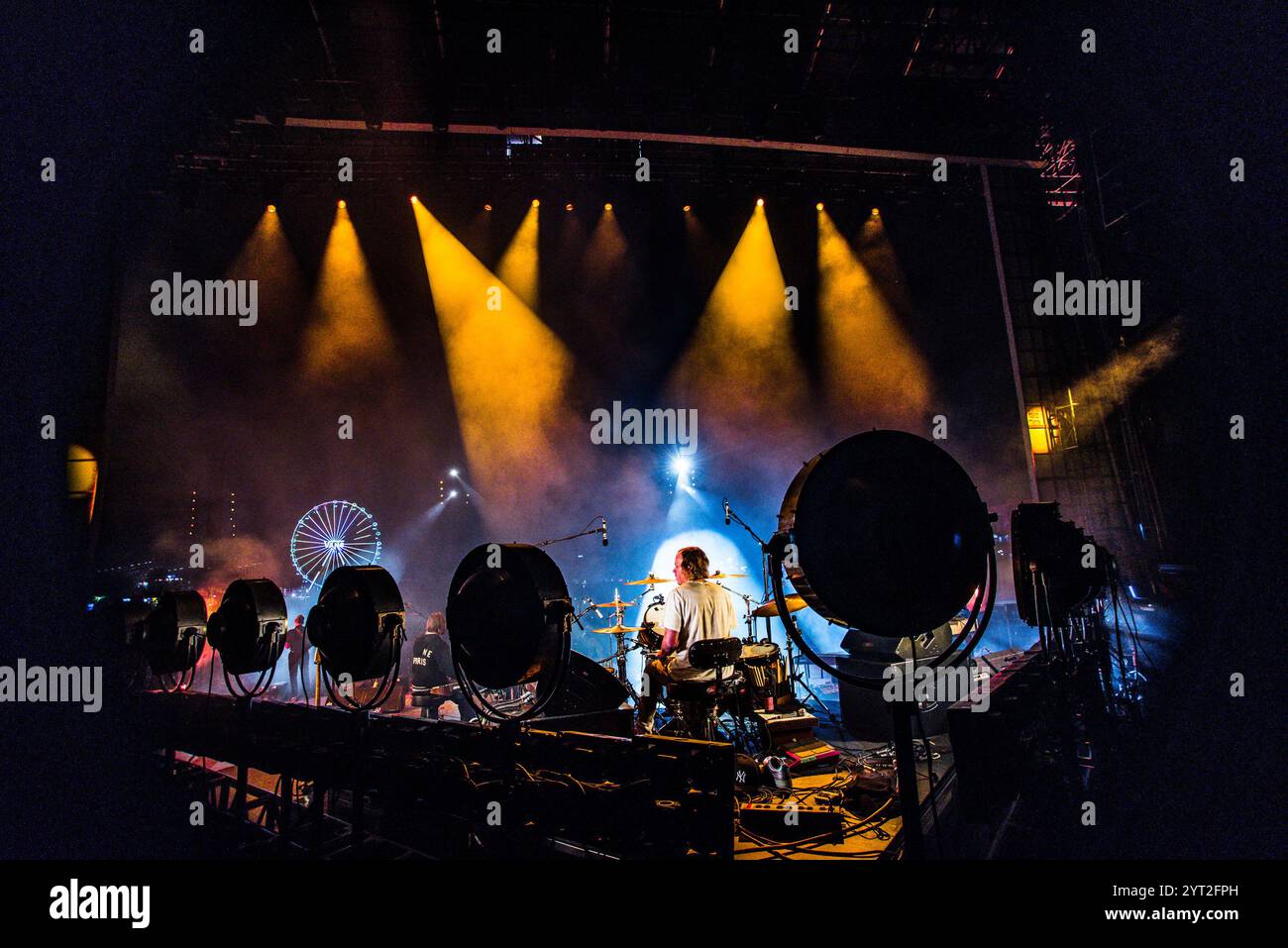 Cage the Elephant: Jared Champion performs during day 1 of the 2024 ...