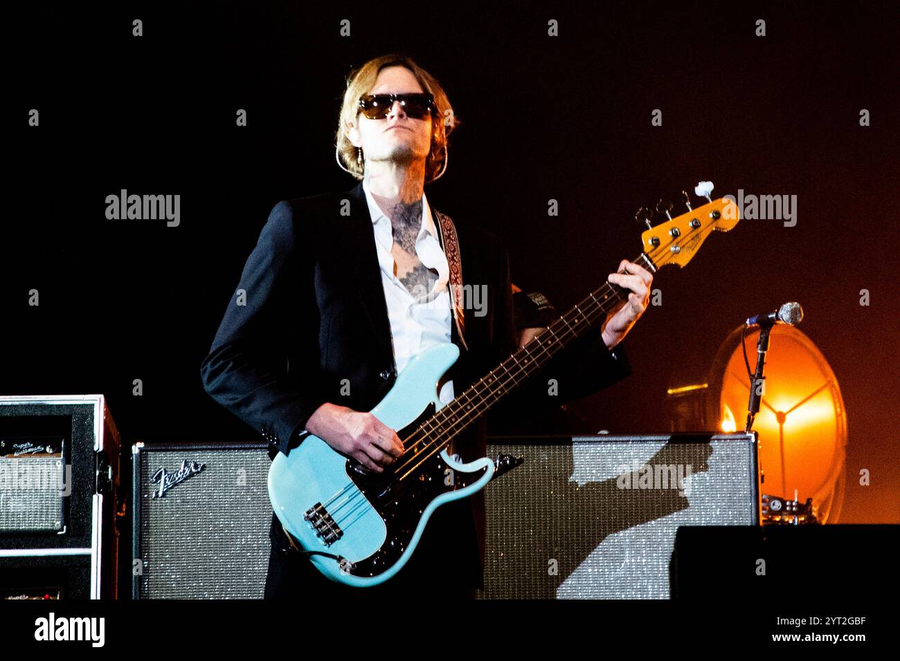 Cage the Elephant: Daniel Tichenor performs during day 1 of the 2024 ...
