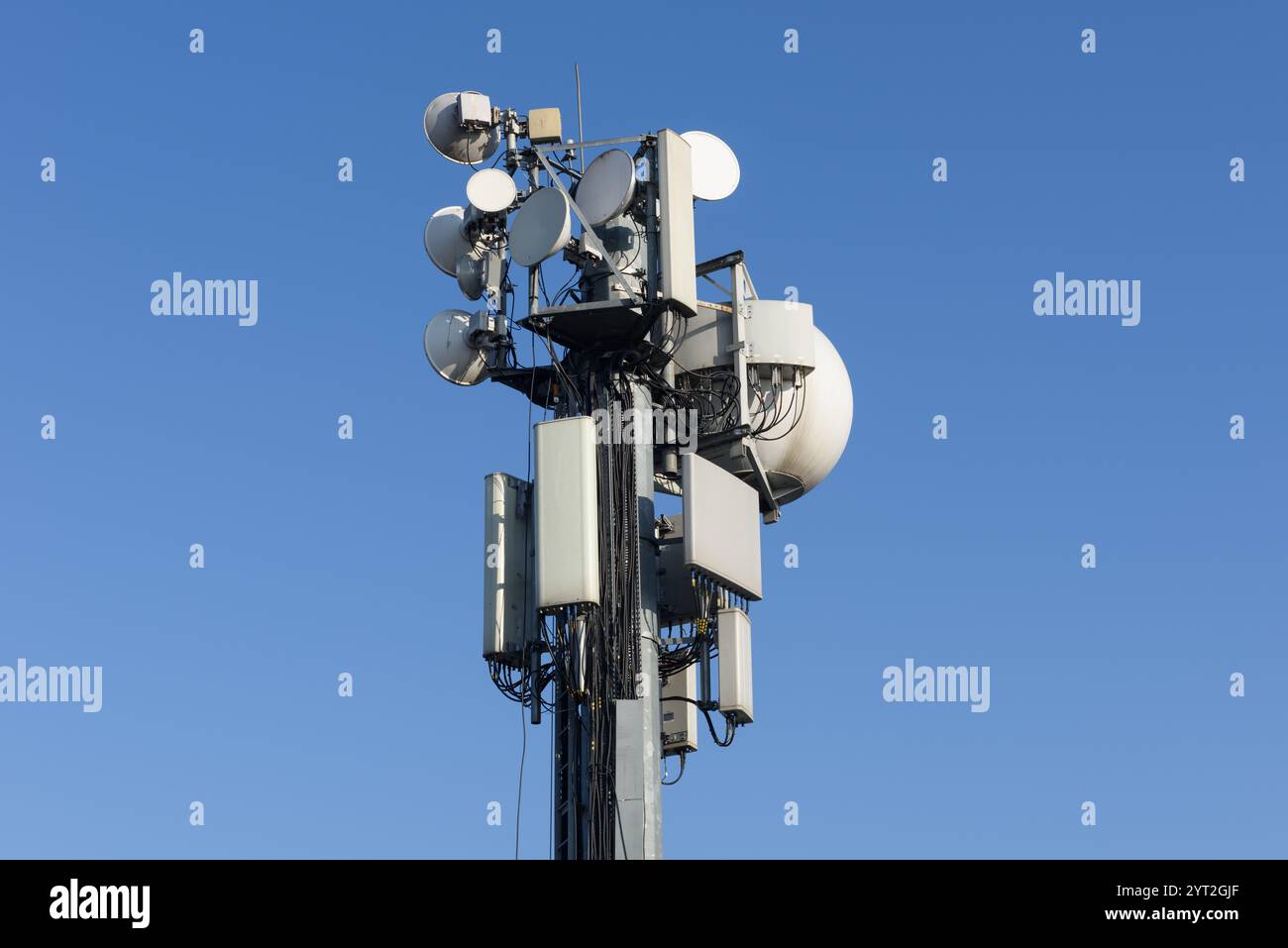 ISTANBUL, TURKEY - JULY 13, 2022: Telecommunication tower of 4G and 5G ...