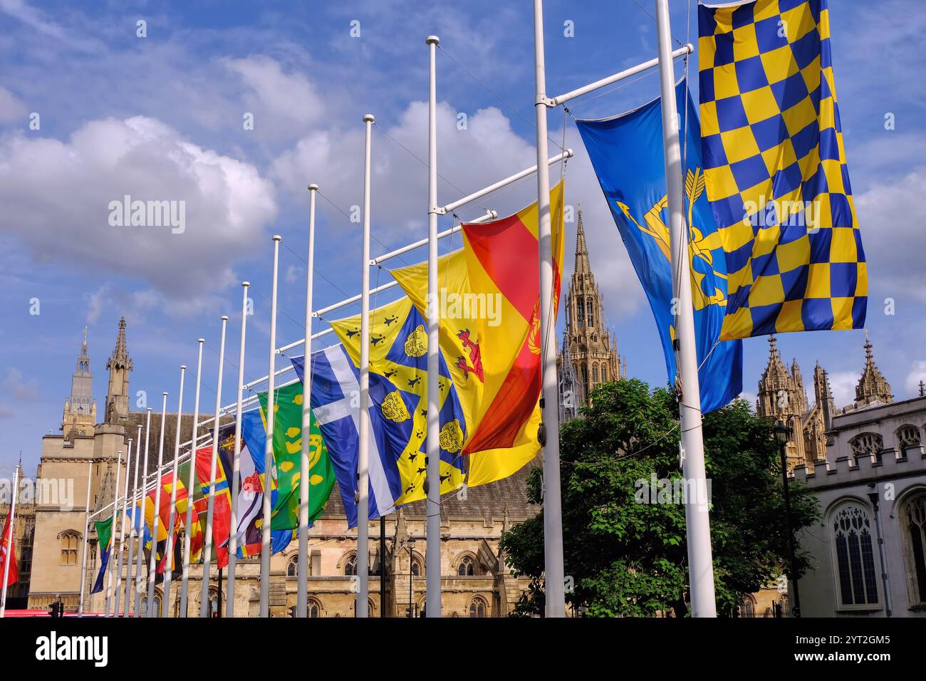 Historic County Flags Day 2024 in Parliament Square with Houses of ...