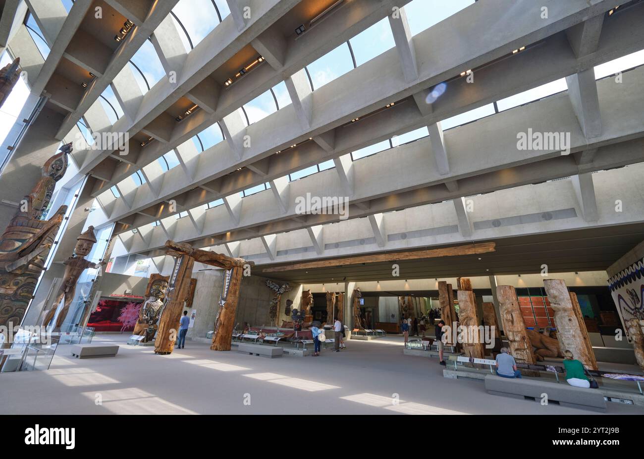 View of the renovated, restored, re-opened main atrium, light filled ...