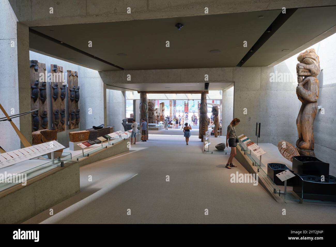 Looking down the ramp in the newly renovated main atrium space with ...