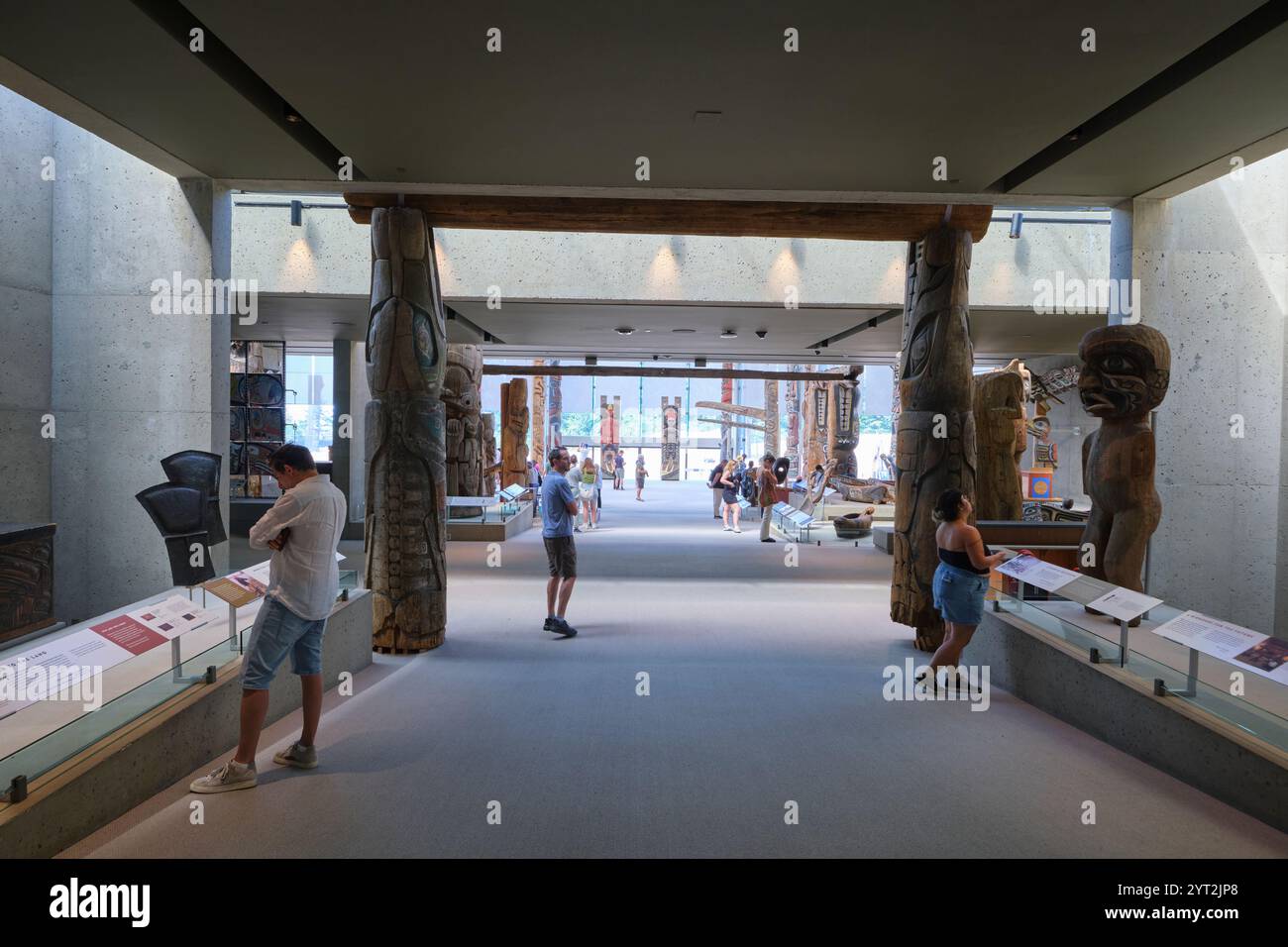 Looking down the ramp in the newly renovated main atrium space with ...