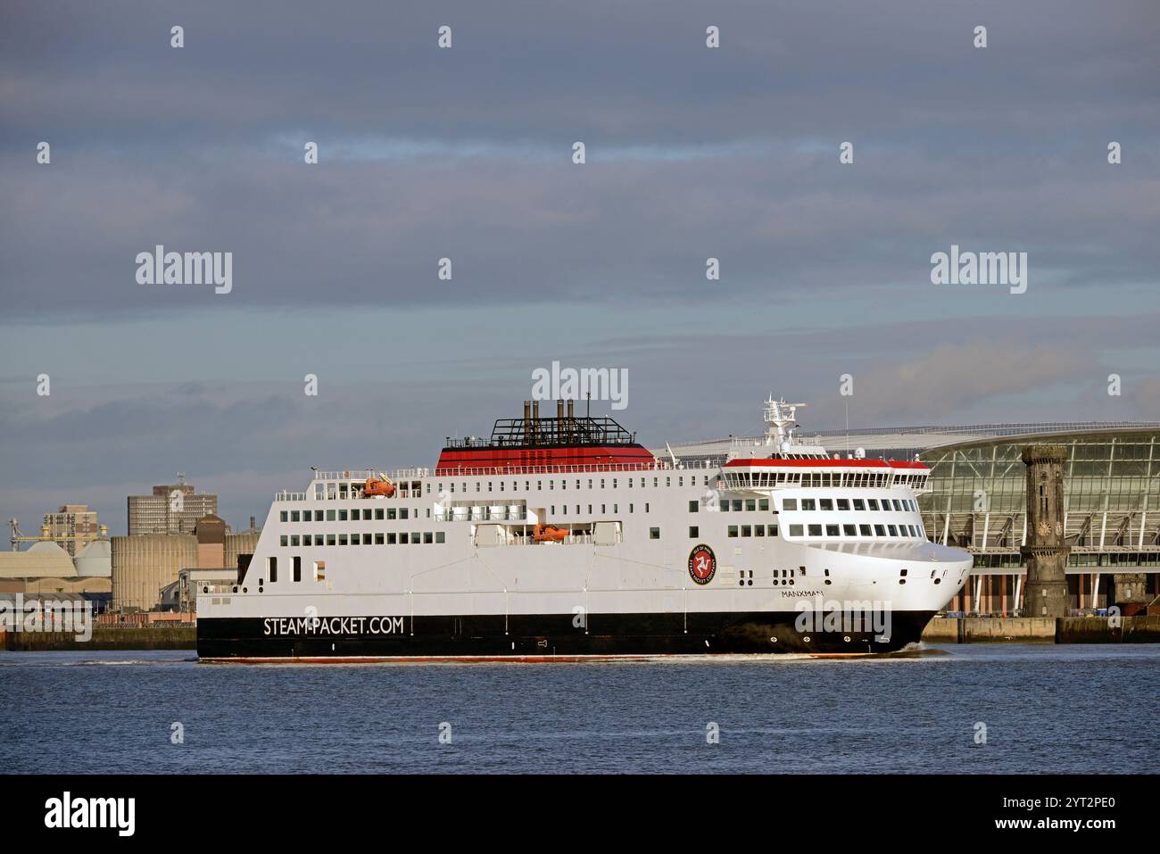 Isle of Man Steam Packet Company's MANXMAN in the River Mersey at ...
