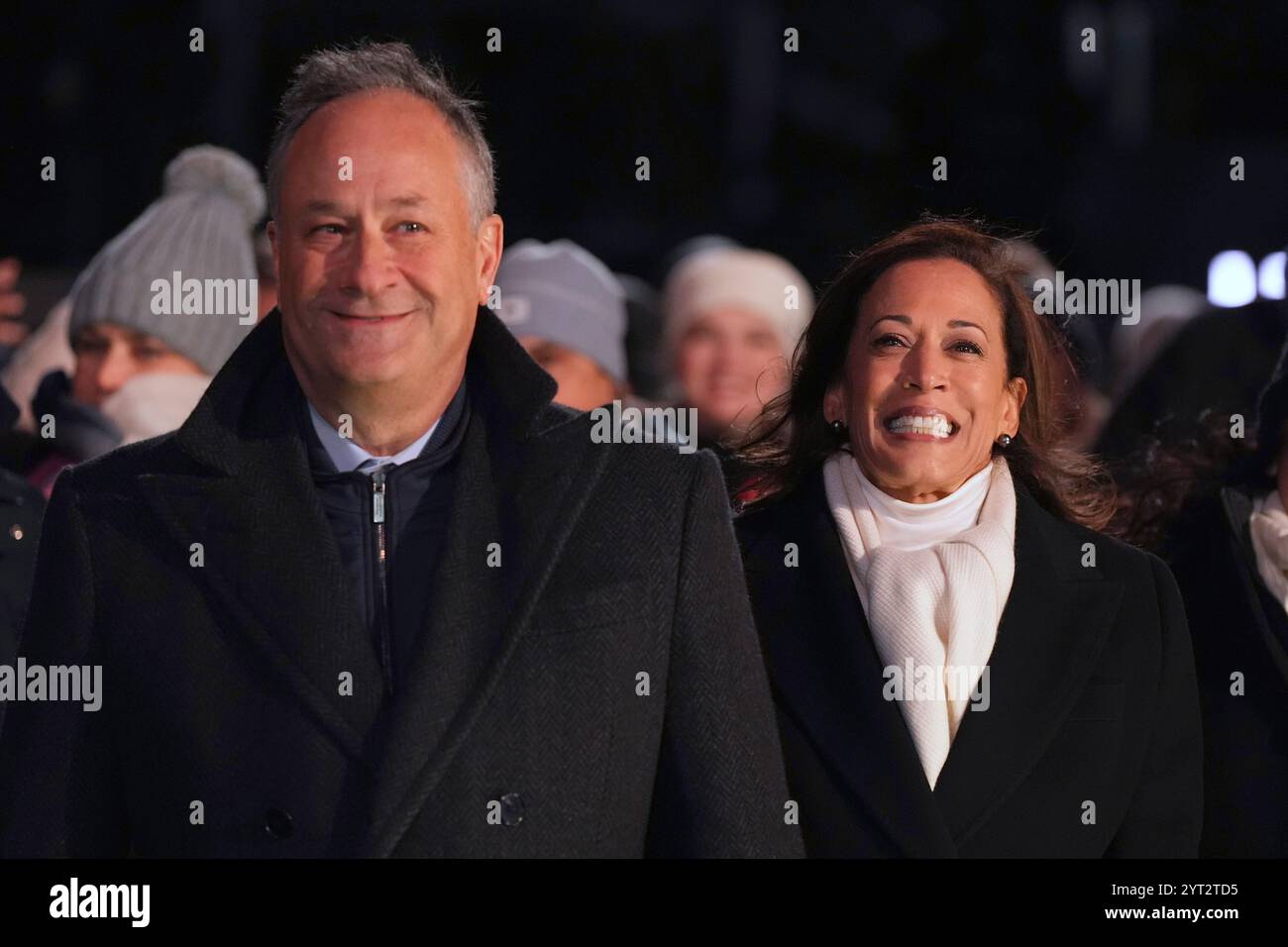 Vice President Kamala Harris, right, and second gentleman Doug Emhoff ...