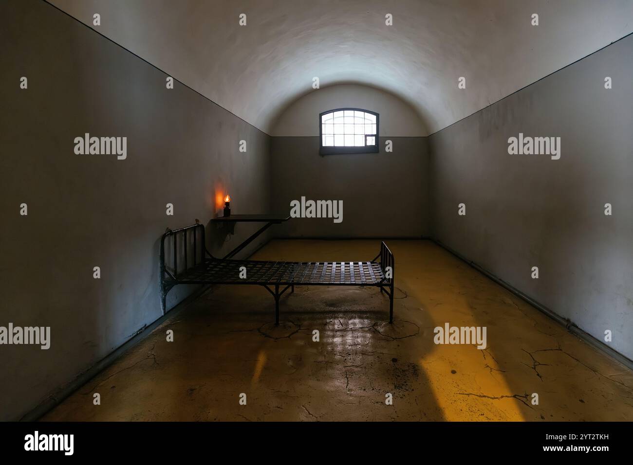 Interior of old prison cell Stock Photo - Alamy