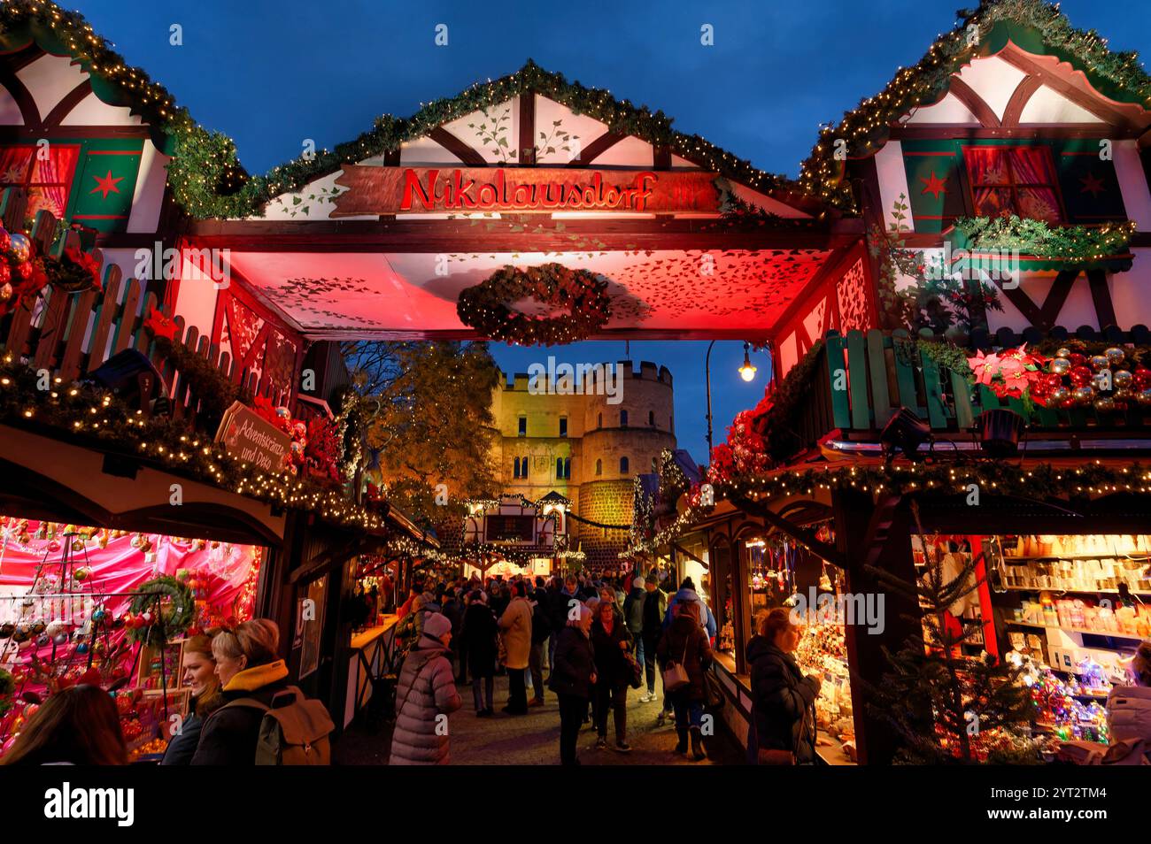 Cologne, Germany, December 04 2024: The romantic Nikolausdorf Christmas ...