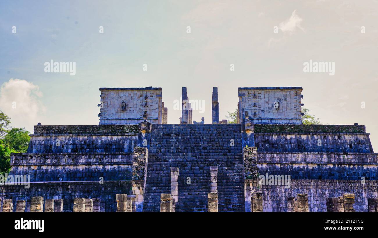 Magnificent Temple of the Warriors,dedicated to the god Tlalchitonatiuh ...