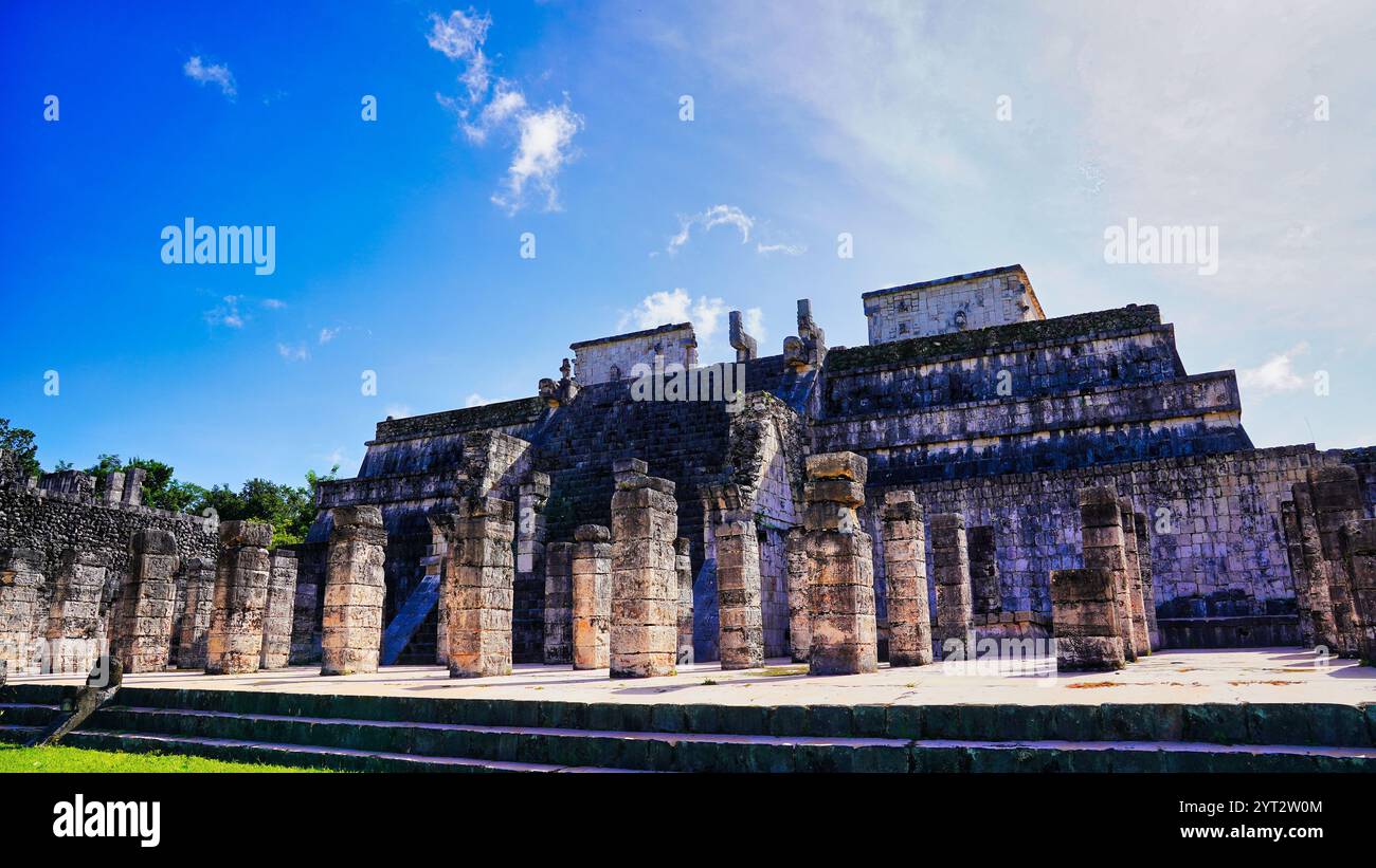 Grand Temple of the Warriors,dedicated to the god Tlalchitonatiuh with ...