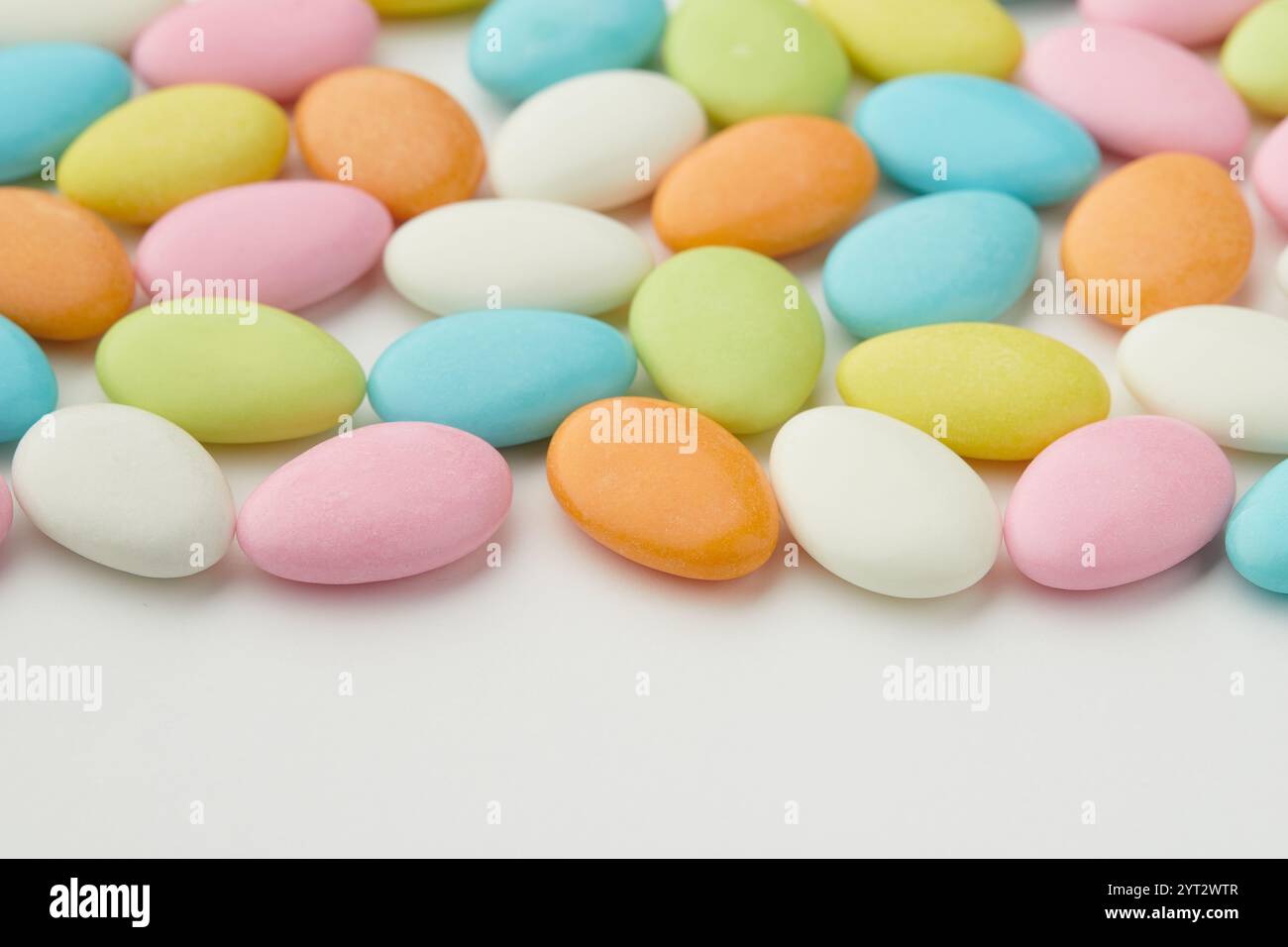 Traditional Easter Portuguese candies. Colorful sweets on white ...