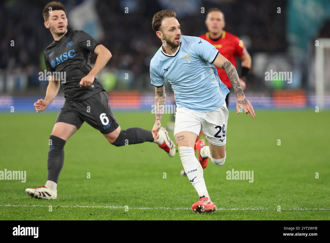 Rome, Italy 5.12.2024 : Manuel Lazzari of Lazio seen in action during Italian football match ...