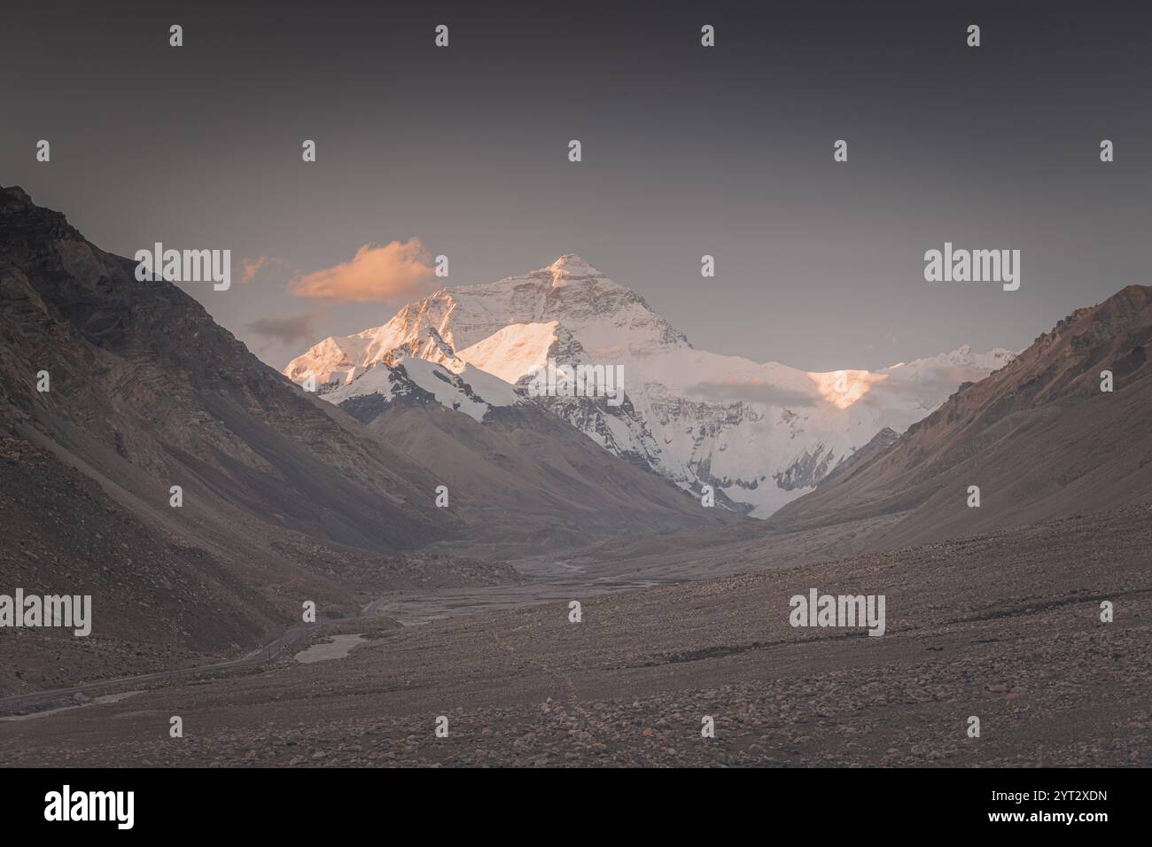 Everest base camp. Taken in the base camp of north side Everest. Over ...