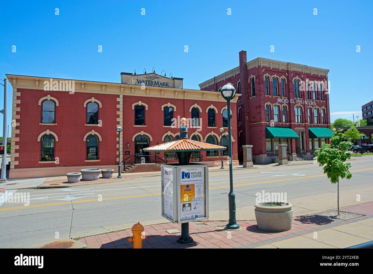 The Historic Block of commercial buildings from 1870’s in Moline Centre ...